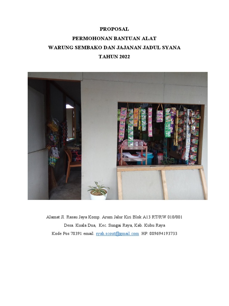 Proposal Bantuan Alat UMKM | PDF