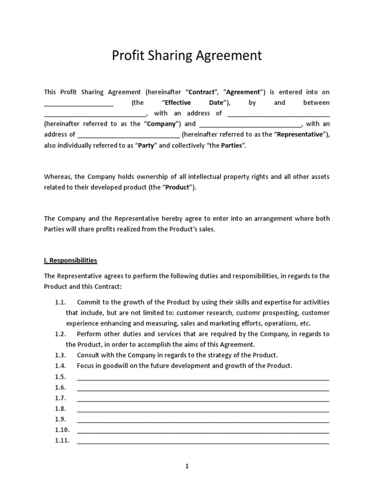 Profit Sharing Agreement | PDF | Damages | Legal Liability