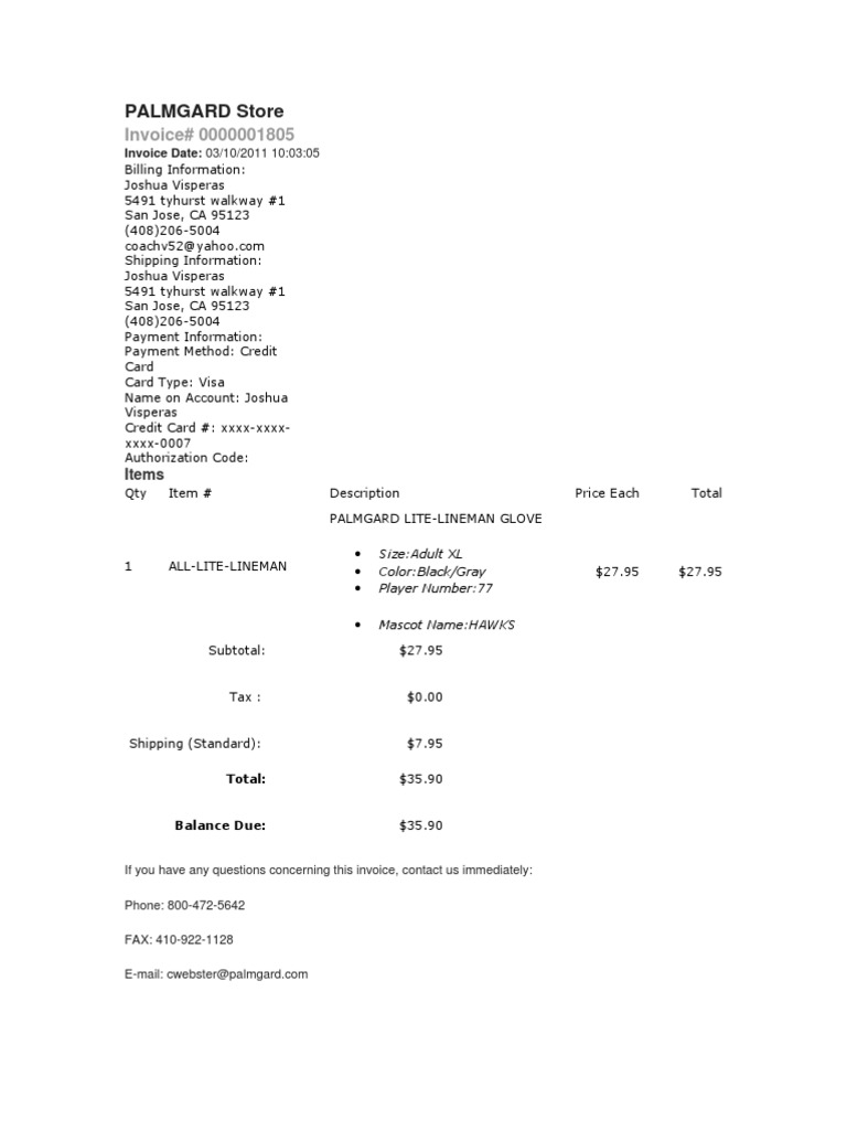 Palmgard Store | PDF