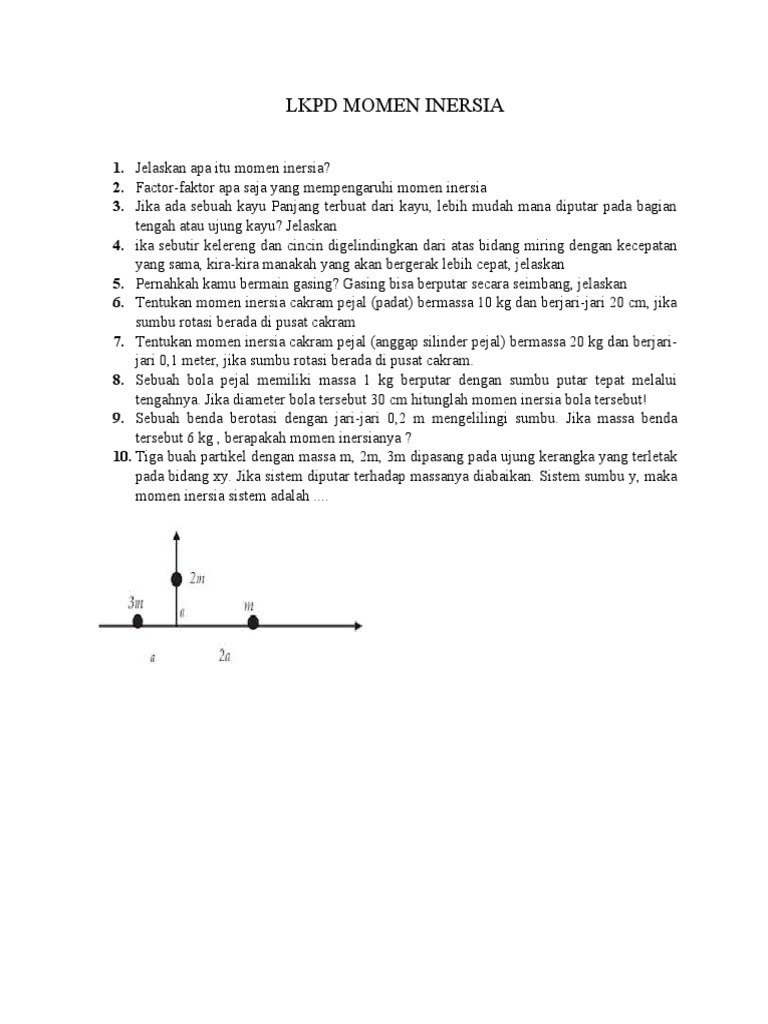 LKPD Momen Inersia | PDF