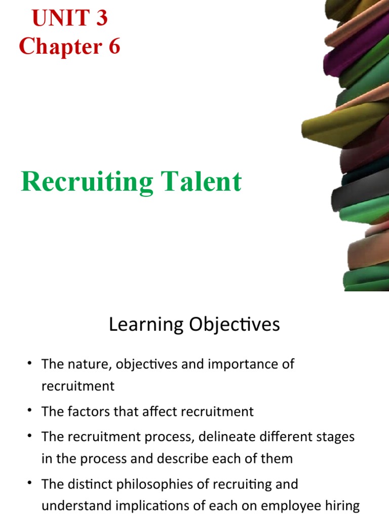 HRM Unit 3 CH 6 Recruitmen | PDF | Recruitment | Employment