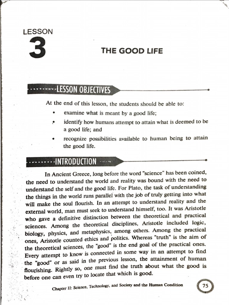 Handout 3.3 The Good Life | PDF