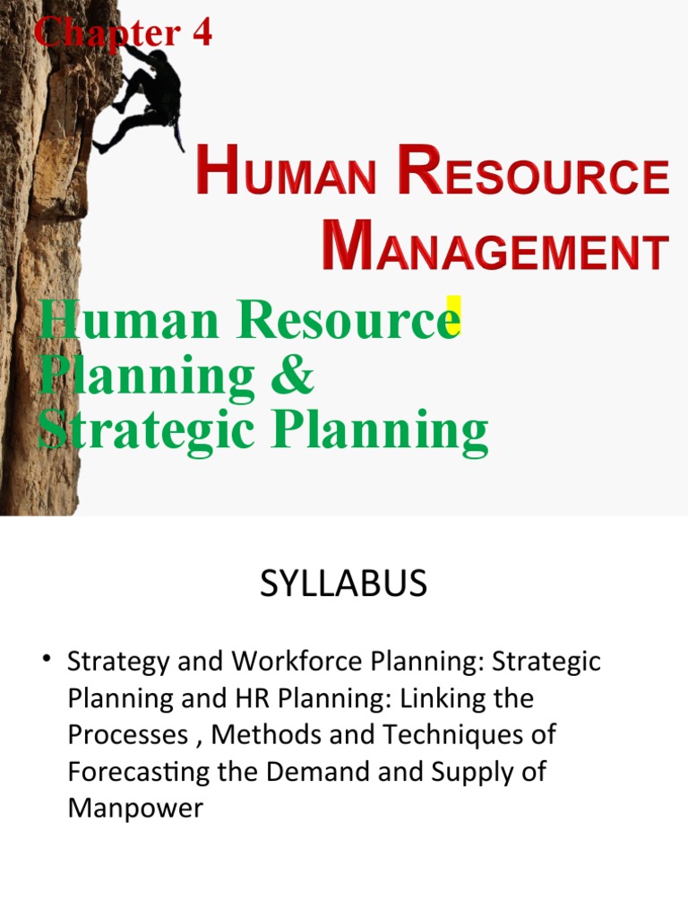 HRM UNIT II.1 2 CH 2 3 4 Strateic Planning & HR Planning | PDF | Human ...