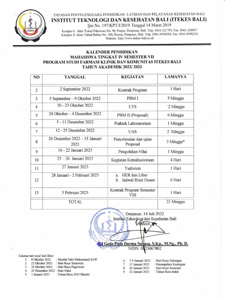 Kaldik SMSTR Vii FKK Ta 2022-2023 - 20220721 - 0001 | PDF