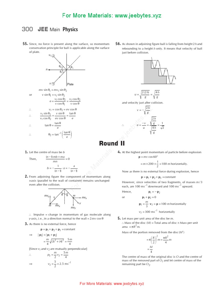 DB Singh - MASTER RESOURCE BOOK FOR JEE MAIN Physics | PDF | Momentum | Collision