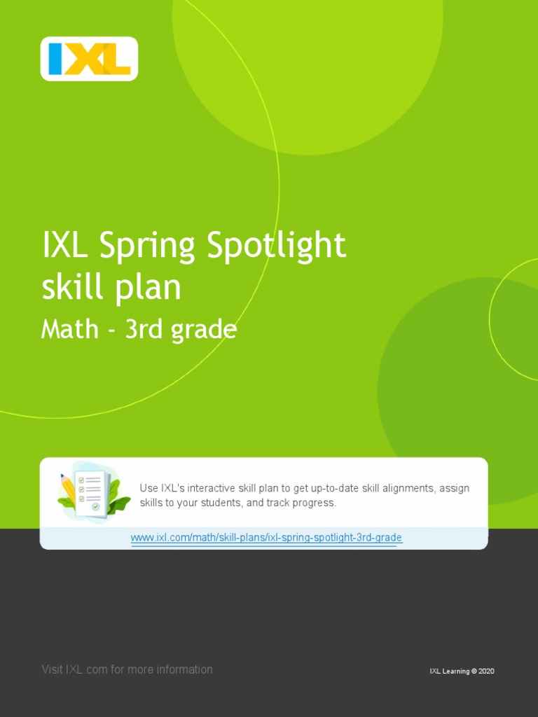 IXL Math IXL Spring Spotlight 3rd Grade | PDF | Area | Elementary Geometry