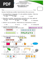 Math Reviewer Grade 1 | PDF | Fraction (Mathematics) | Geometry