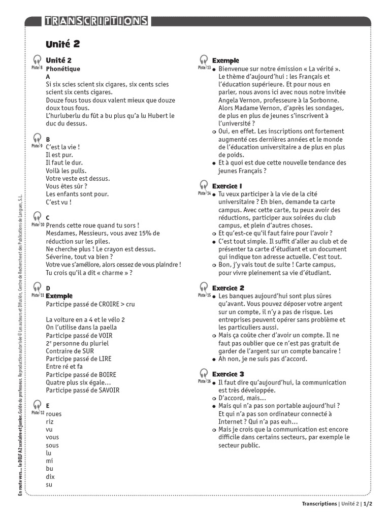 2 Ervld A2 Transcrip 02 U2 | PDF