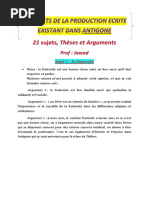 42 Sujets de Productions Ecrites 1 Bac | PDF | Dialectique | Peine capitale