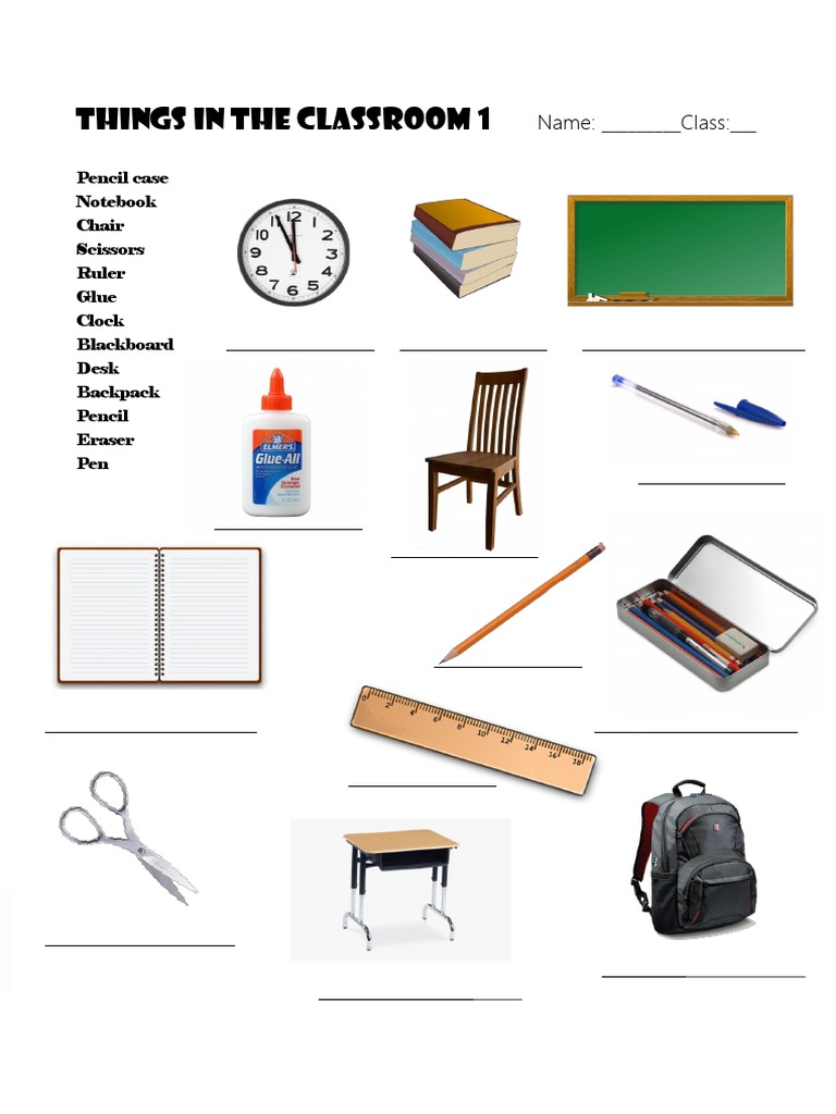 Classroom Objects in English Picture Dictionaries - 124903 | PDF