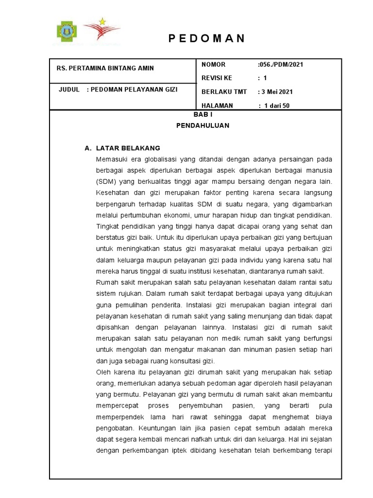 Pedoman Pelayanan Rumah Sakit Baru 2021 | PDF