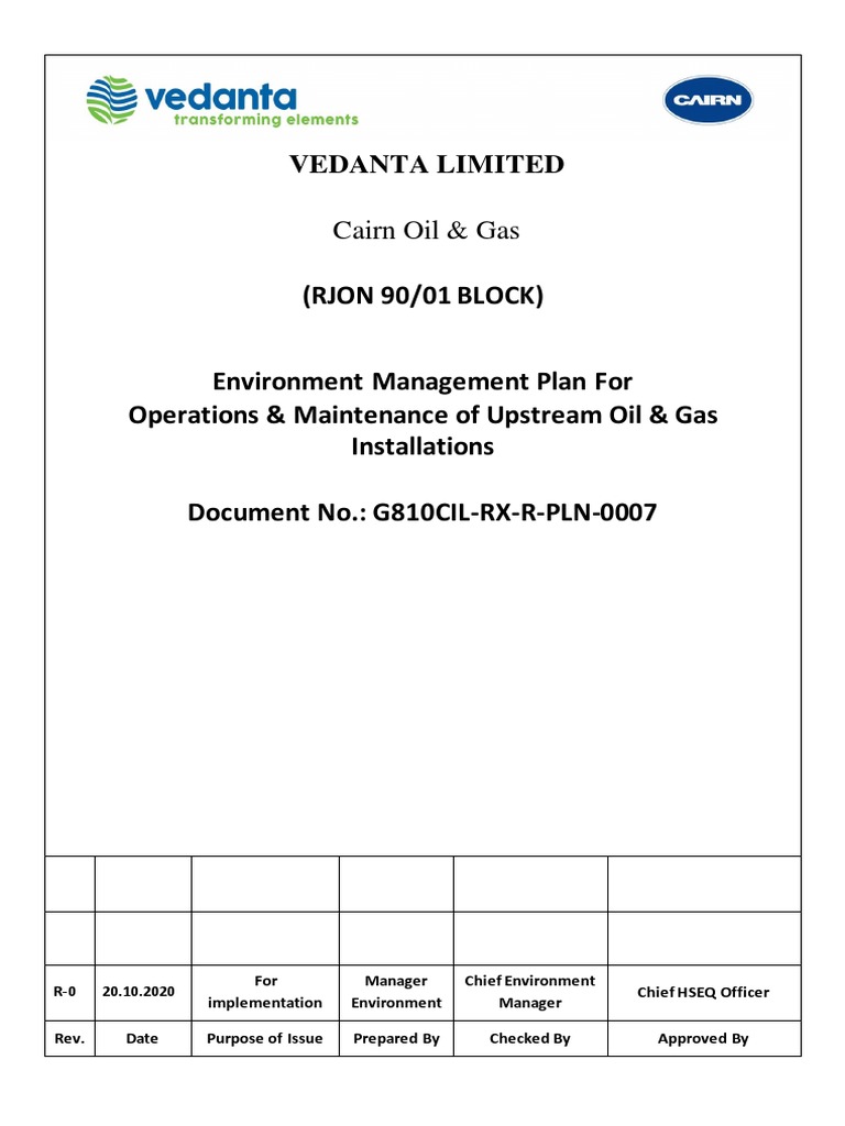 Environment Management Plan | PDF