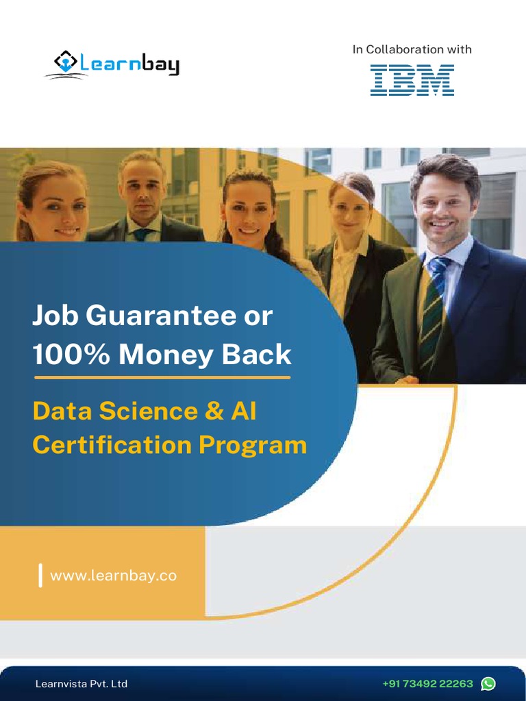 Job Guarantee Or 100 Money Back Data Science And Ai Certification Program Learnbay Pdf 