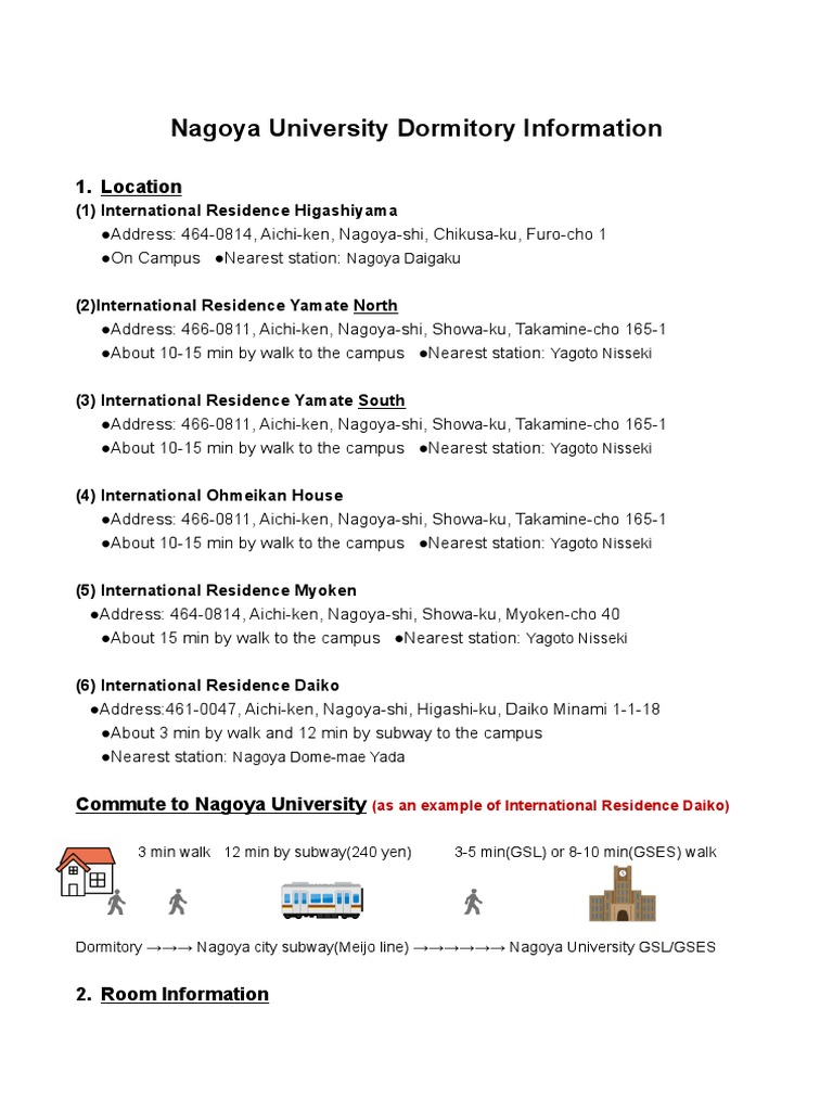 【NU】Dorm info | PDF