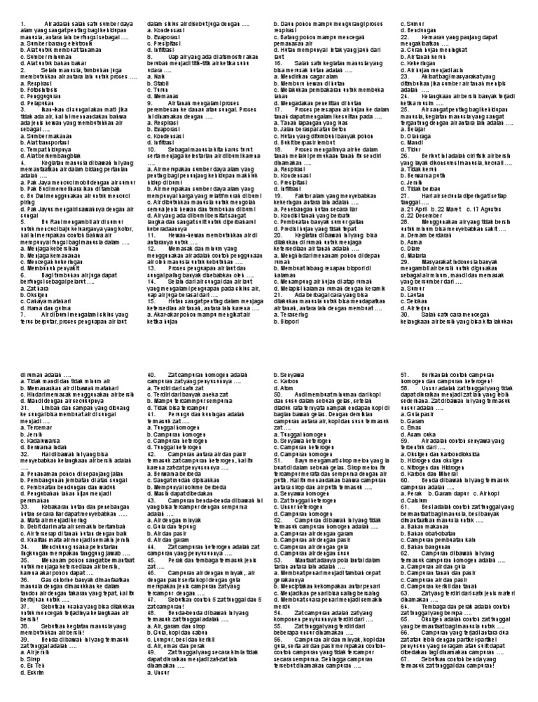 2 - IPA - Kelas 5 - Evaluasi Tema 8 9 | PDF