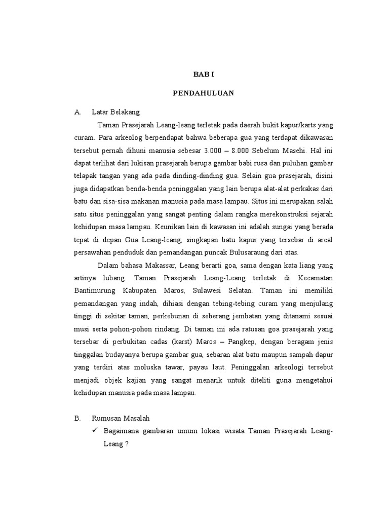 Wisata Sejarah Leang-Leang | PDF