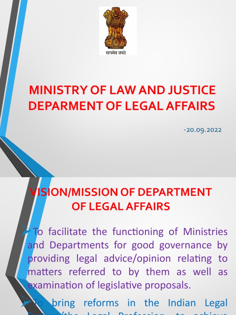 Legal Affairs Department Overview | PDF | Attorney General | Solicitor