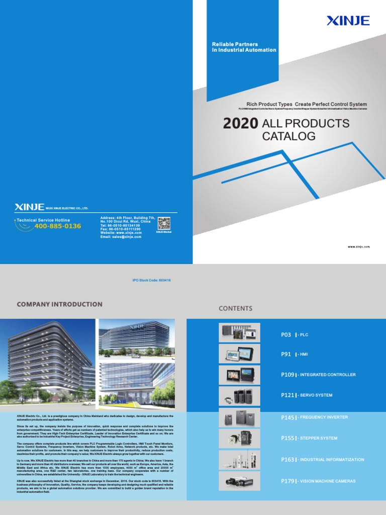 2020 PLC Xinje Katalog | PDF | Programmable Logic Controller | Automation