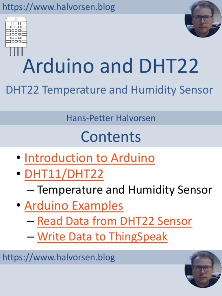 Arduino and DHT22 Temperature and Humidity Sensor | PDF | Arduino ...
