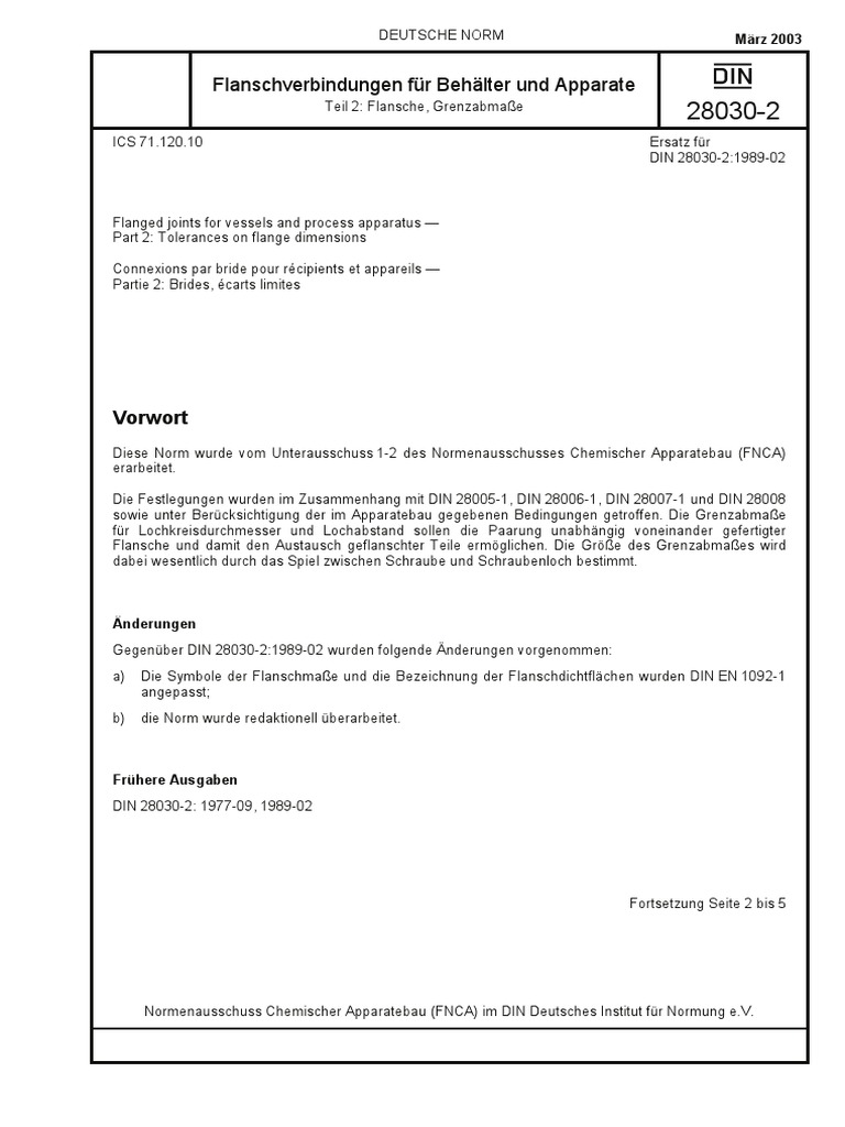Din 28030-2 2003-03 | PDF