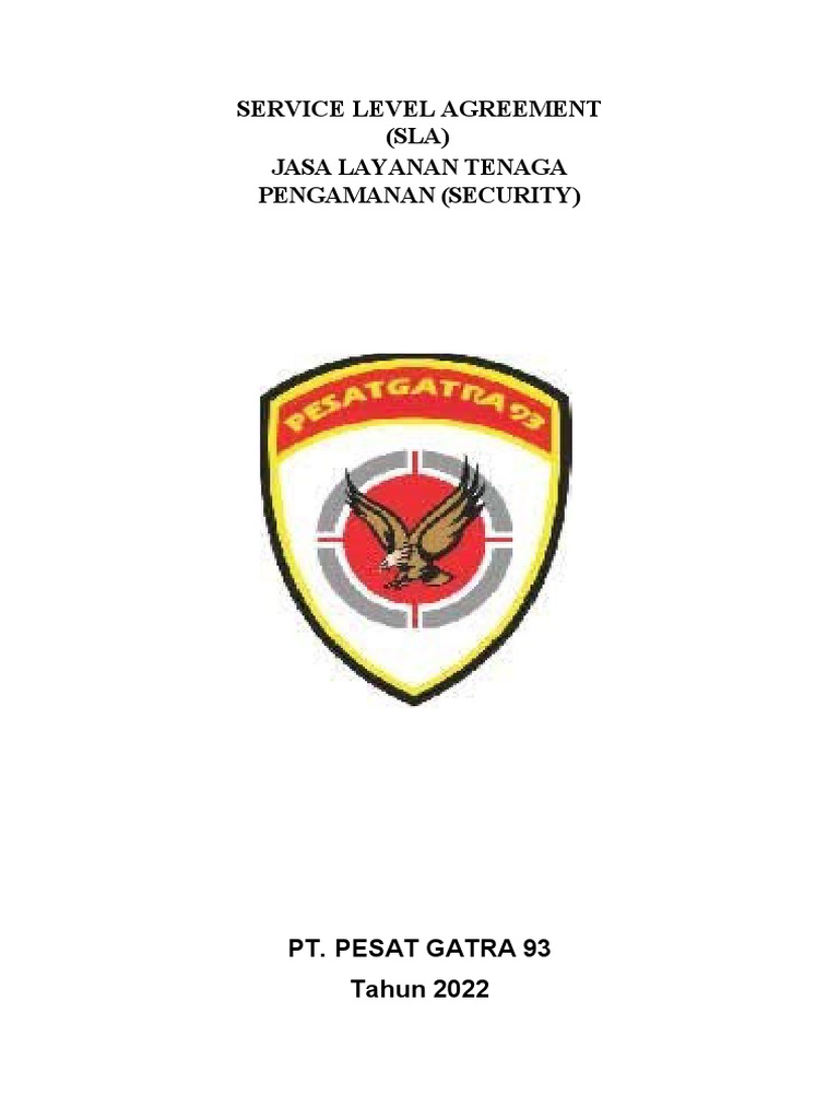 SLA Jasa Keamanan PT. Pesat Gatra 93 | PDF