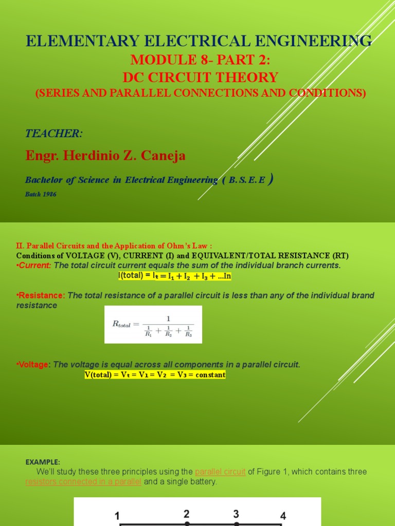 Elementary Electrical Engineering - Series Parallel Conditions | PDF | Series And Parallel ...