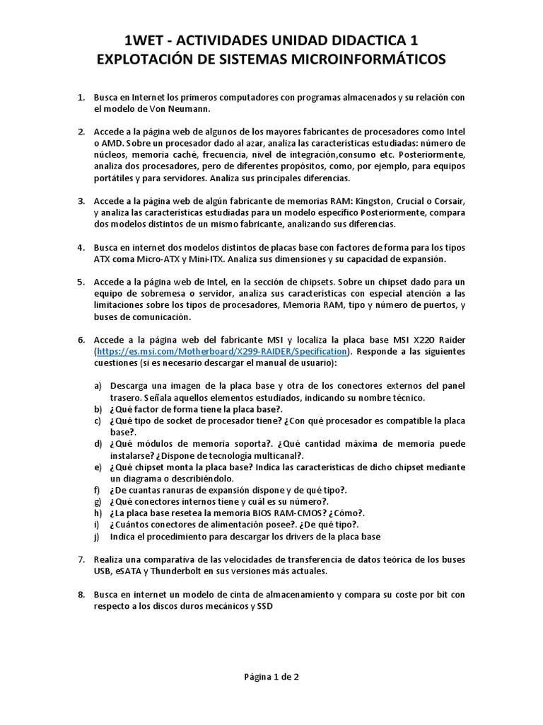 Actividades Ud - 1 | PDF