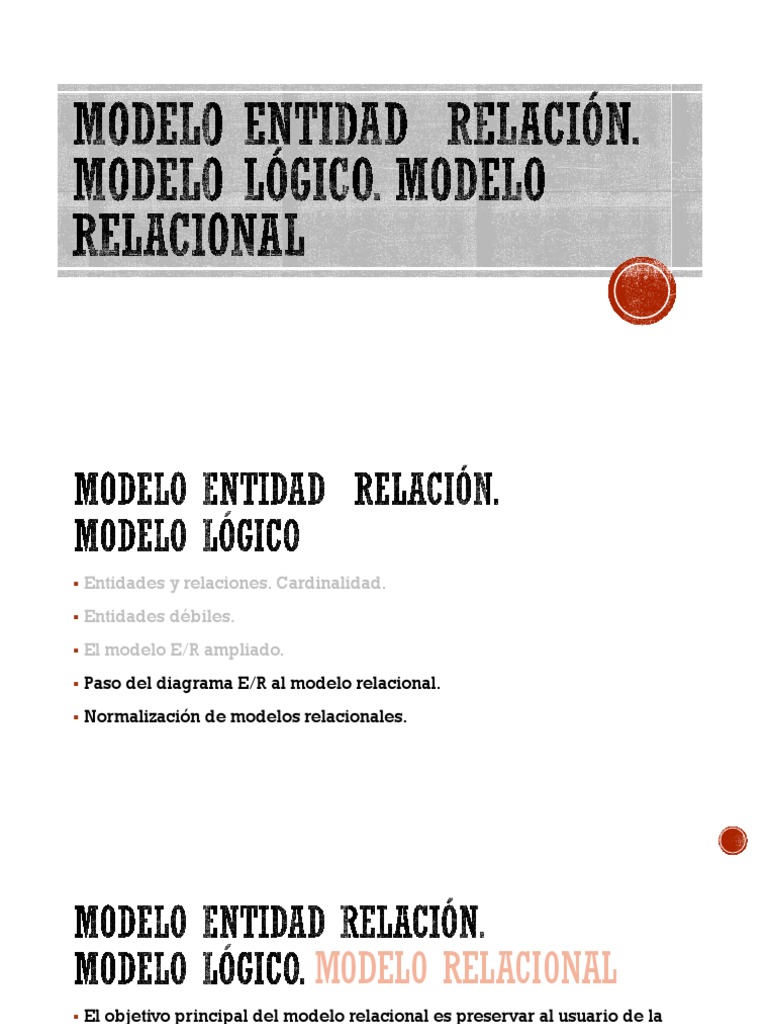 2.2 Modelo Entidad Relación. Modelo Lógico. Modelo Relacional | PDF ...