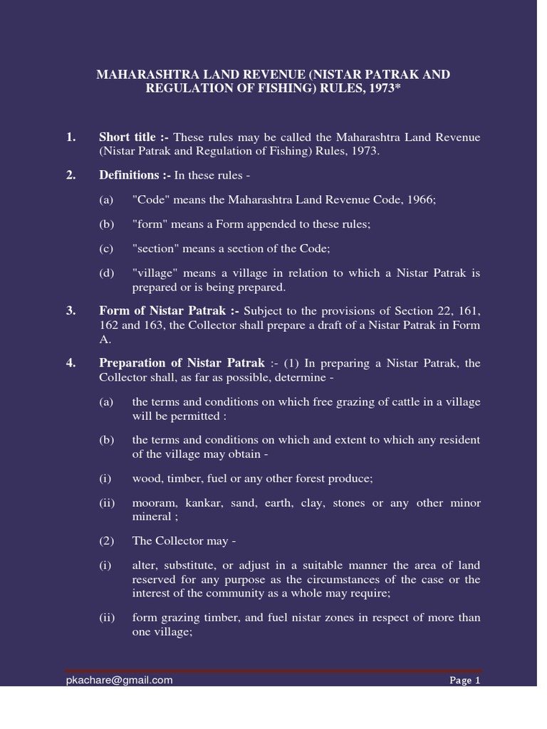 27 Nistar Patrak and Regulation of Fishing Rules-1 | PDF