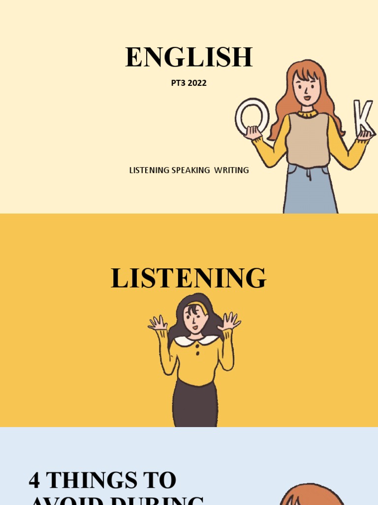 PT3 English Listening Test Tips | PDF