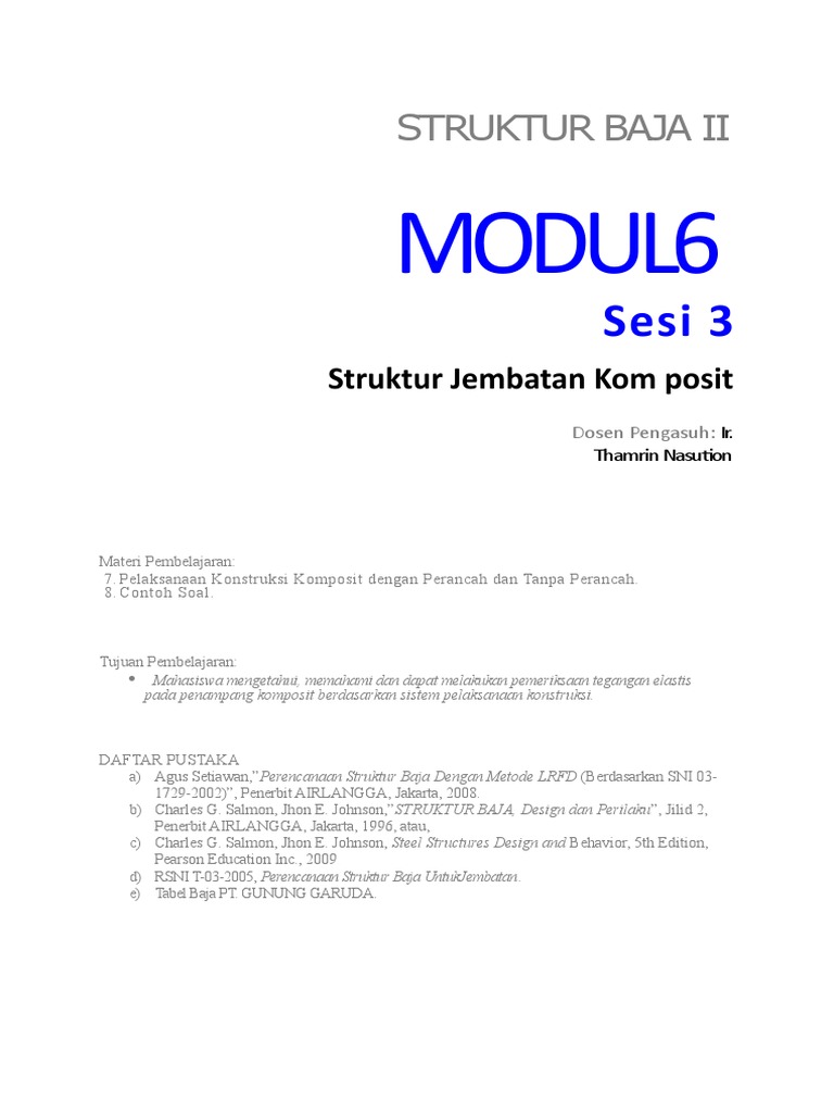 Modul 6 Sesi 3 Jembatan Komposit | PDF