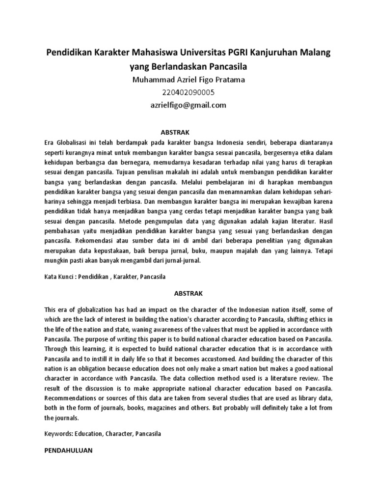 Pendidikan Karakter | PDF