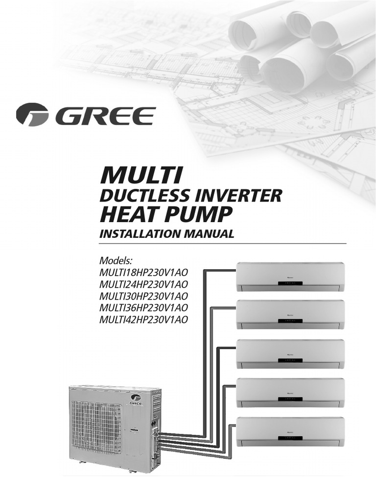Gree MULTI DUCTLESS INVERTER HEAT Pump Installation-Manual | Download Free PDF | Pipe (Fluid ...