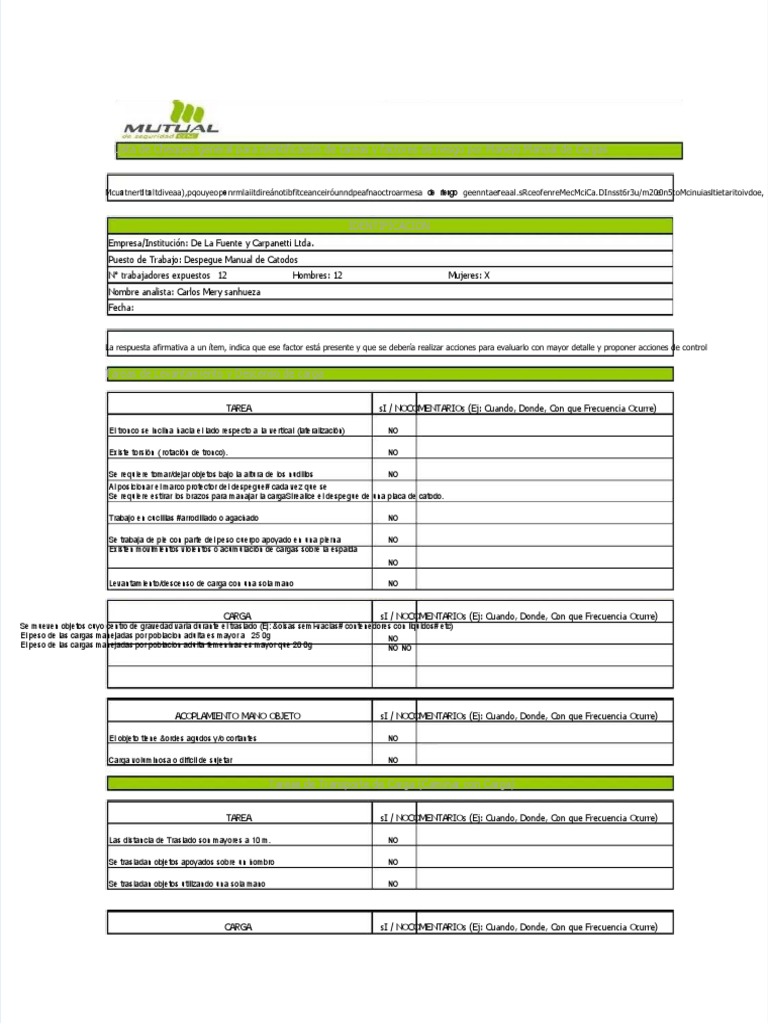 PDF 02 Lista de Chequeo Inicial MMC | PDF | Calor