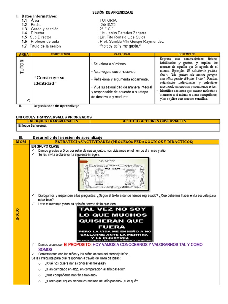 04 de Abril - Sesion Tutoria | PDF | Aprendizaje | Ciencia cognitiva