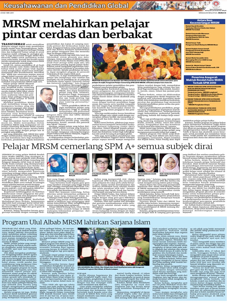 Mm010511 The Way Forward MRSM | PDF