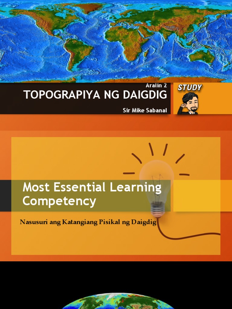 Aralin 2 Ap 8 Modyul 1 Topograpiya NG Daigdig | PDF