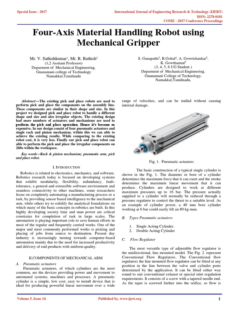 Four-Axis Robot with Mechanical Gripper | PDF | Valve | Actuator