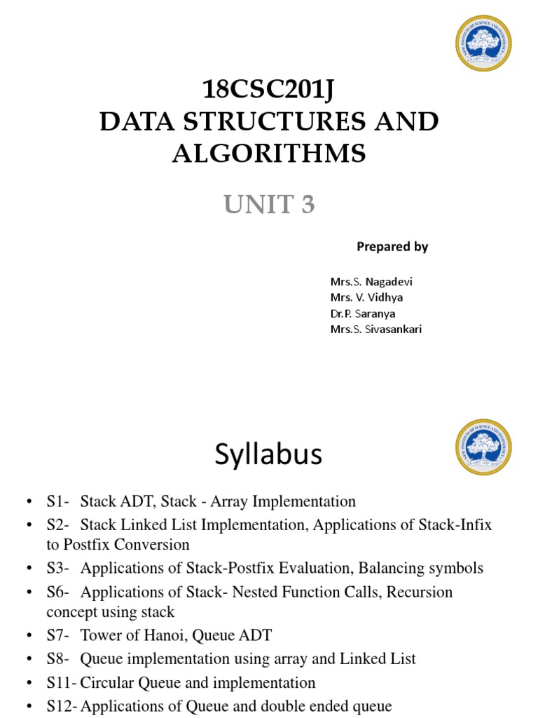 Dsa Unit 3 | PDF | Queue (Abstract Data Type) | Array Data Structure
