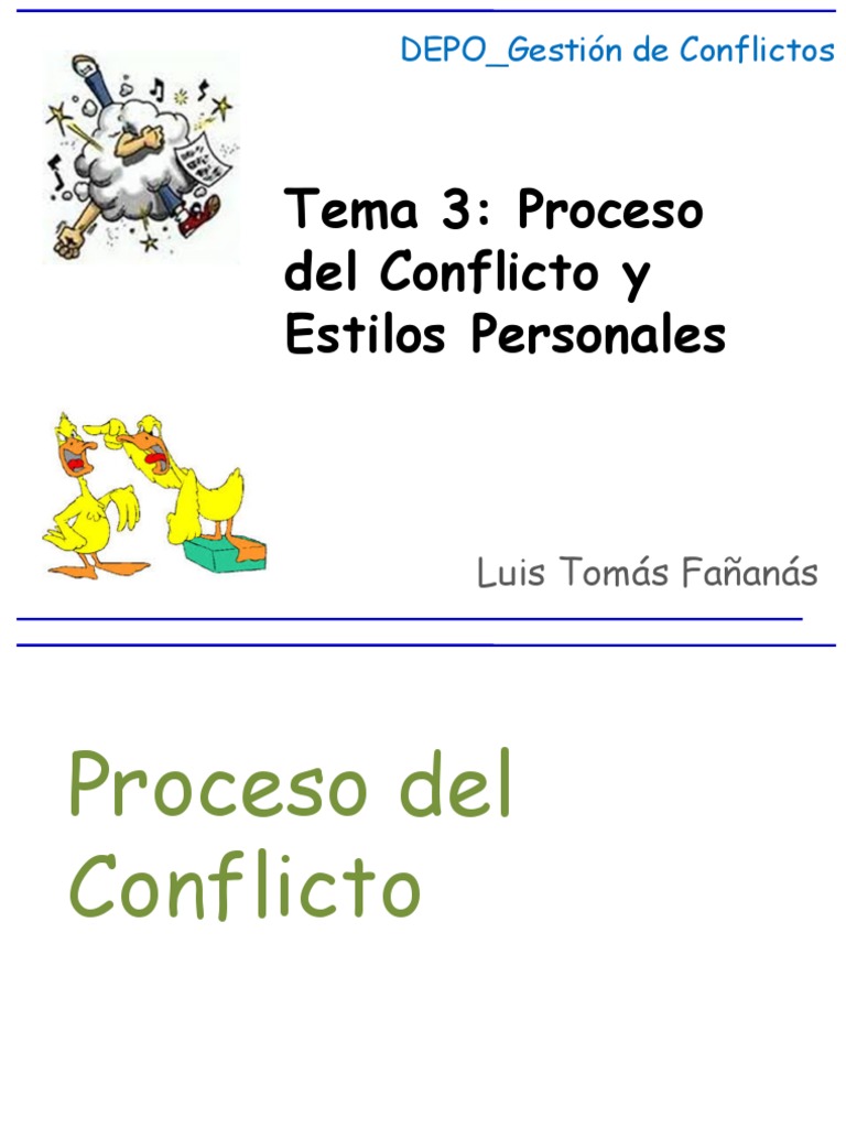 T4 - Proceso Del Conflicto | PDF | Negociación | Conceptos psicologicos