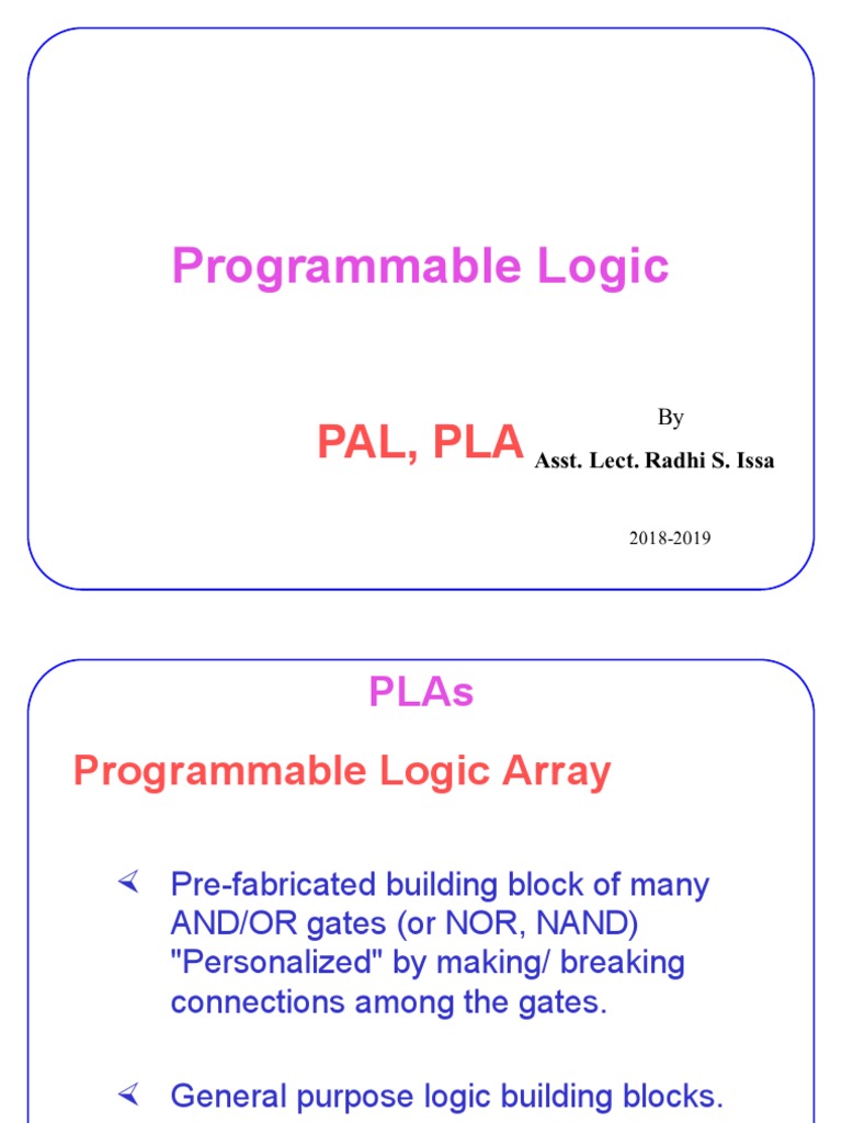 Programmable Logic: Pal, Pla | PDF | Read Only Memory | Computer Memory
