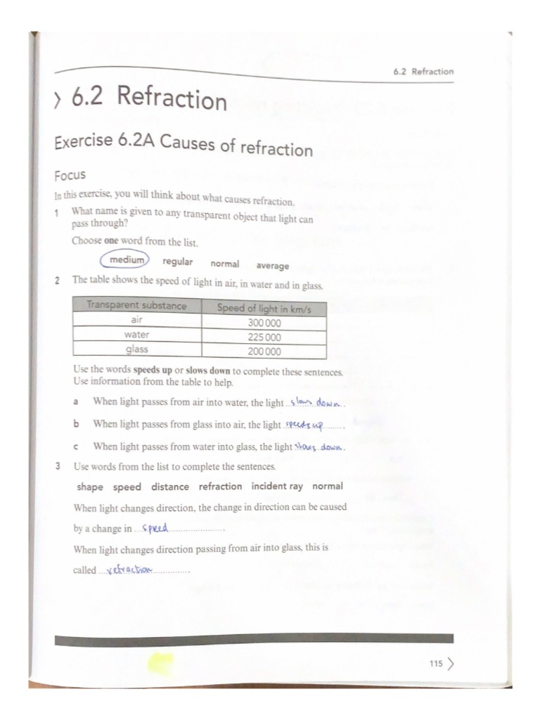 6.2 Refraction | PDF
