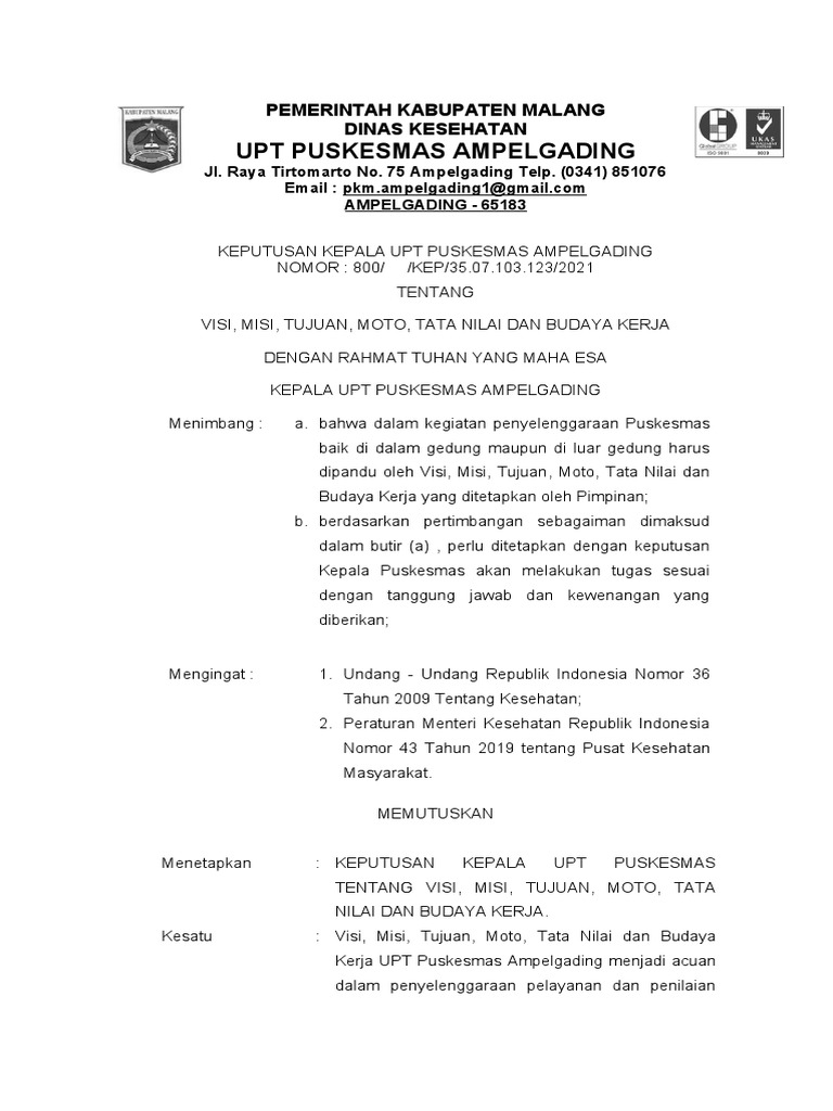 SK Tata Nilai, Visi, Misi Rev Ruk | PDF