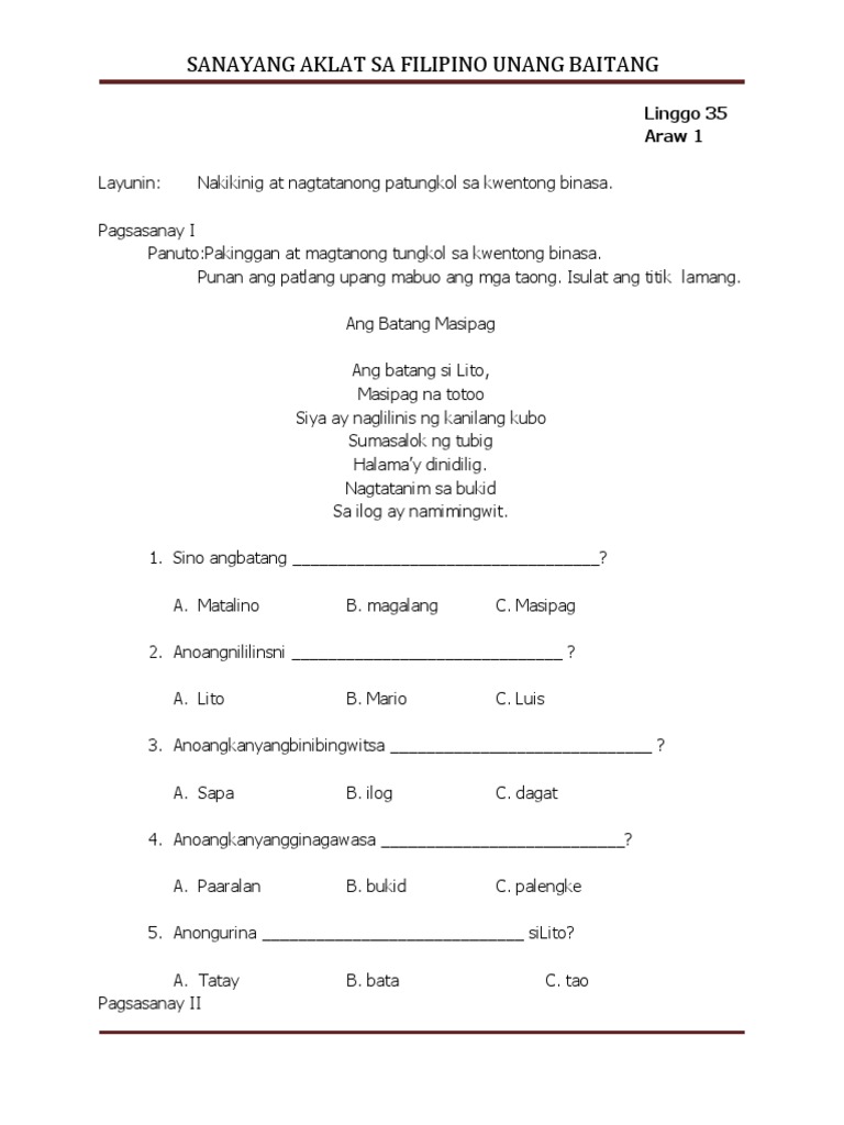 Filipino WB Grade 1 Part 3 | PDF