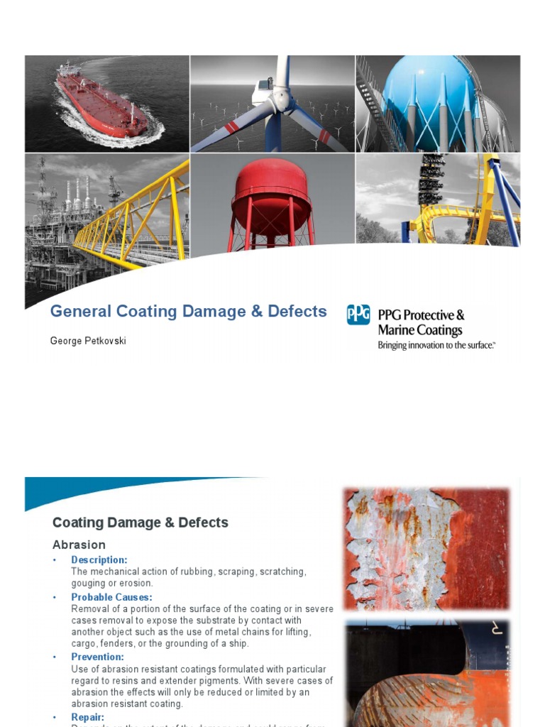 PAINT Coating Damage and Defects | PDF | Paint | Rust