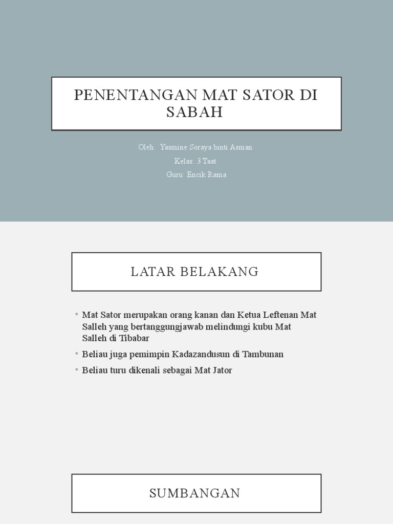 Mat Sator | PDF