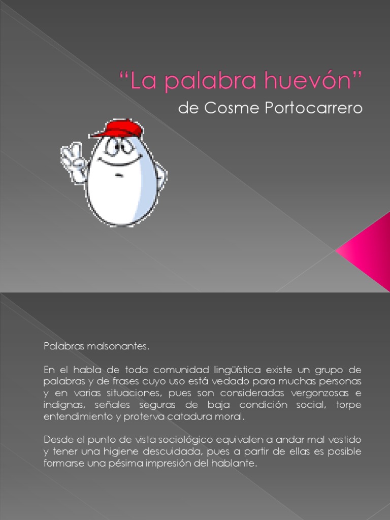 Escatolalias y el léxico "huevón" | PDF