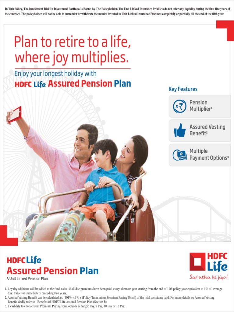 HDFC Life Assured Pension Plan Retail Brochure Dec 2109 | PDF | Cost Of ...