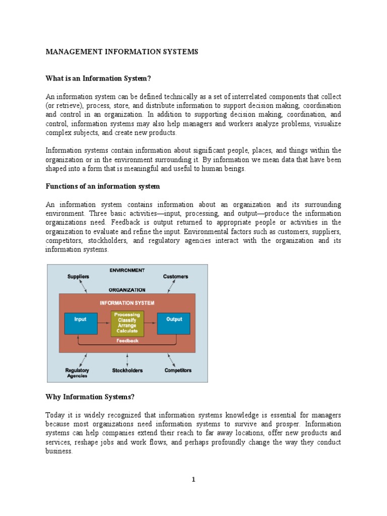 Overview of Business Information Systems | PDF | Information System | Information