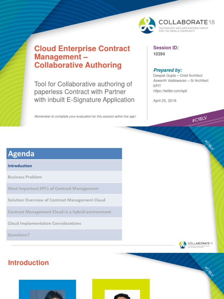 Cloud Enterprise Contract Management - Collaborative Authoring - PPT | PDF | Enterprise Resource ...